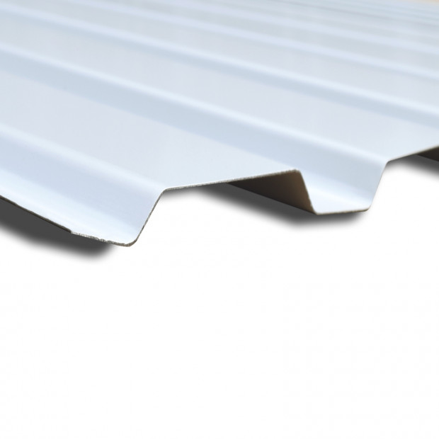 Tôle nervurée acier laqué blanc | Yousteel