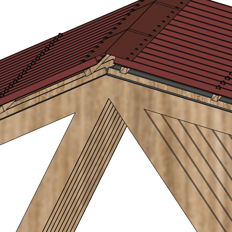 Faitière double pour bac acier | Yousteel