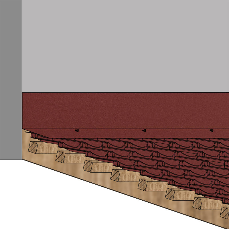 Faîtière plate contre mur | Yousteel